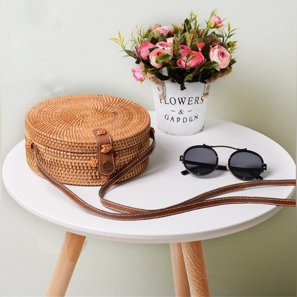 Bags | Handwoven Rattan Crossbody Bag | Poshmark